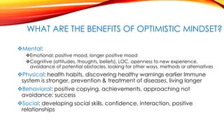 Optimistic mindset matters in business settings | PDF | Wellness ...