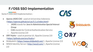 Single Sign On (SSO) Services with Free/Open Source Software | PPT