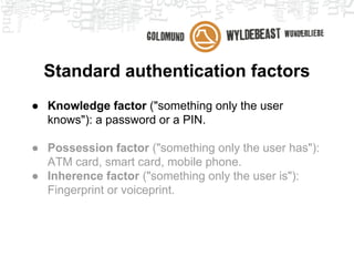 SSO using CAS + two-factor authentication (PyGrunn 2014 talk) | PPT