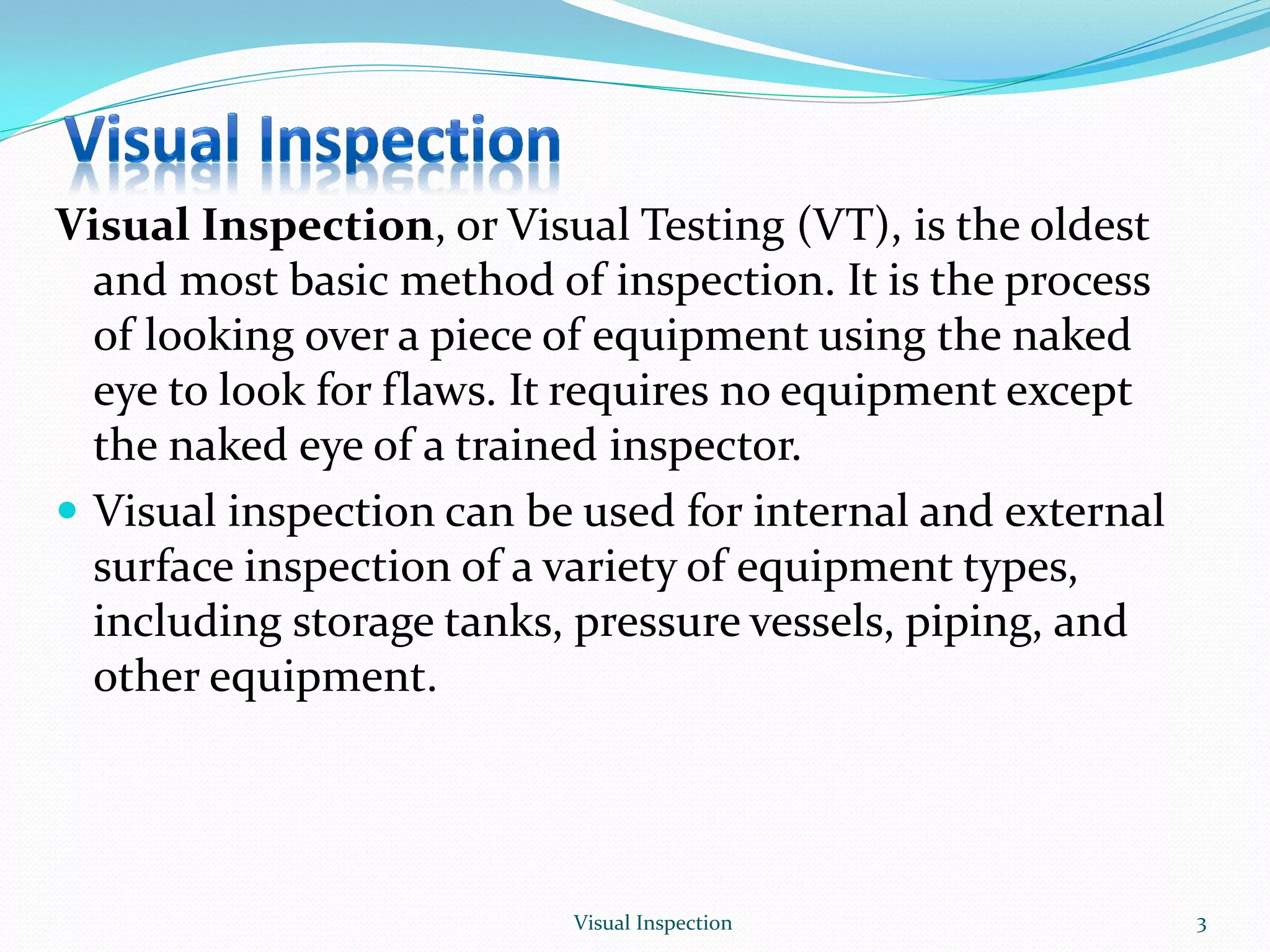Visual Inspection and its types | PDF
