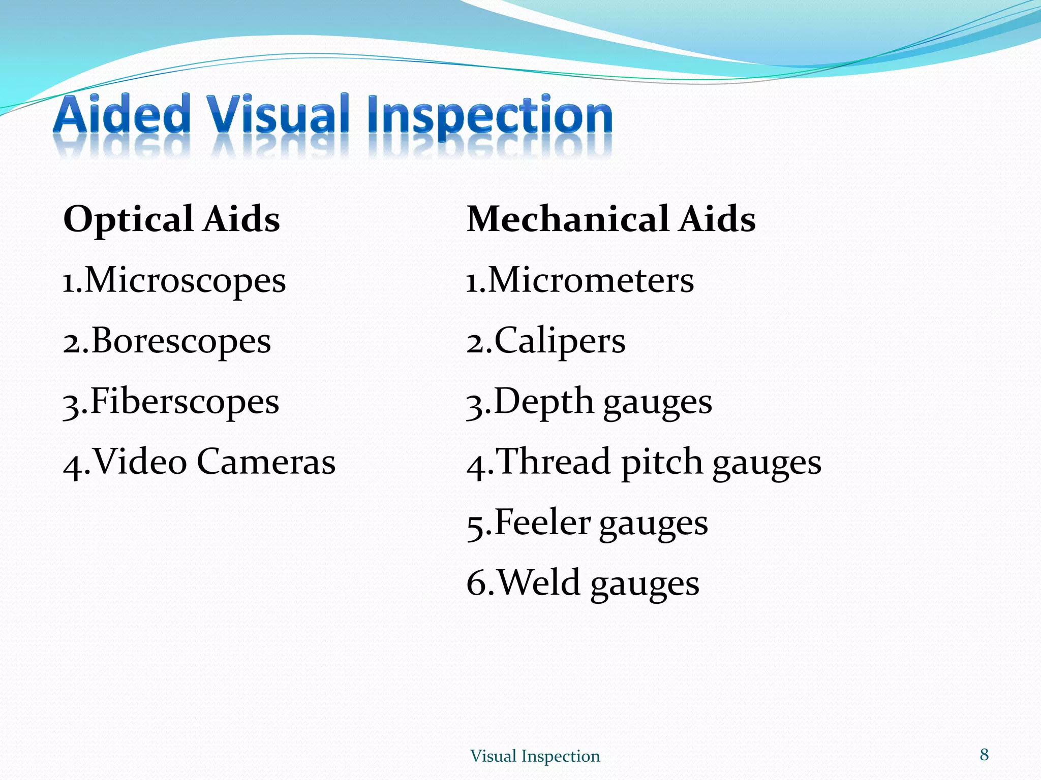 Visual Inspection and its types | PDF