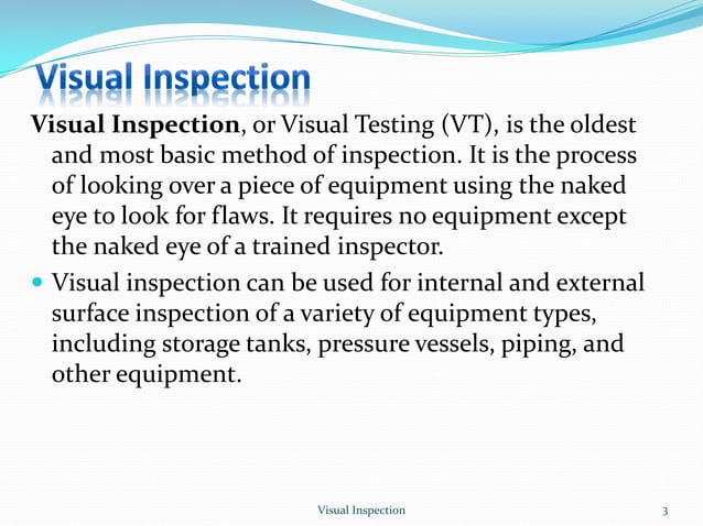 Visual Inspection and its types | PDF | Science