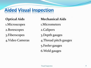 Visual Inspection and its types | PDF