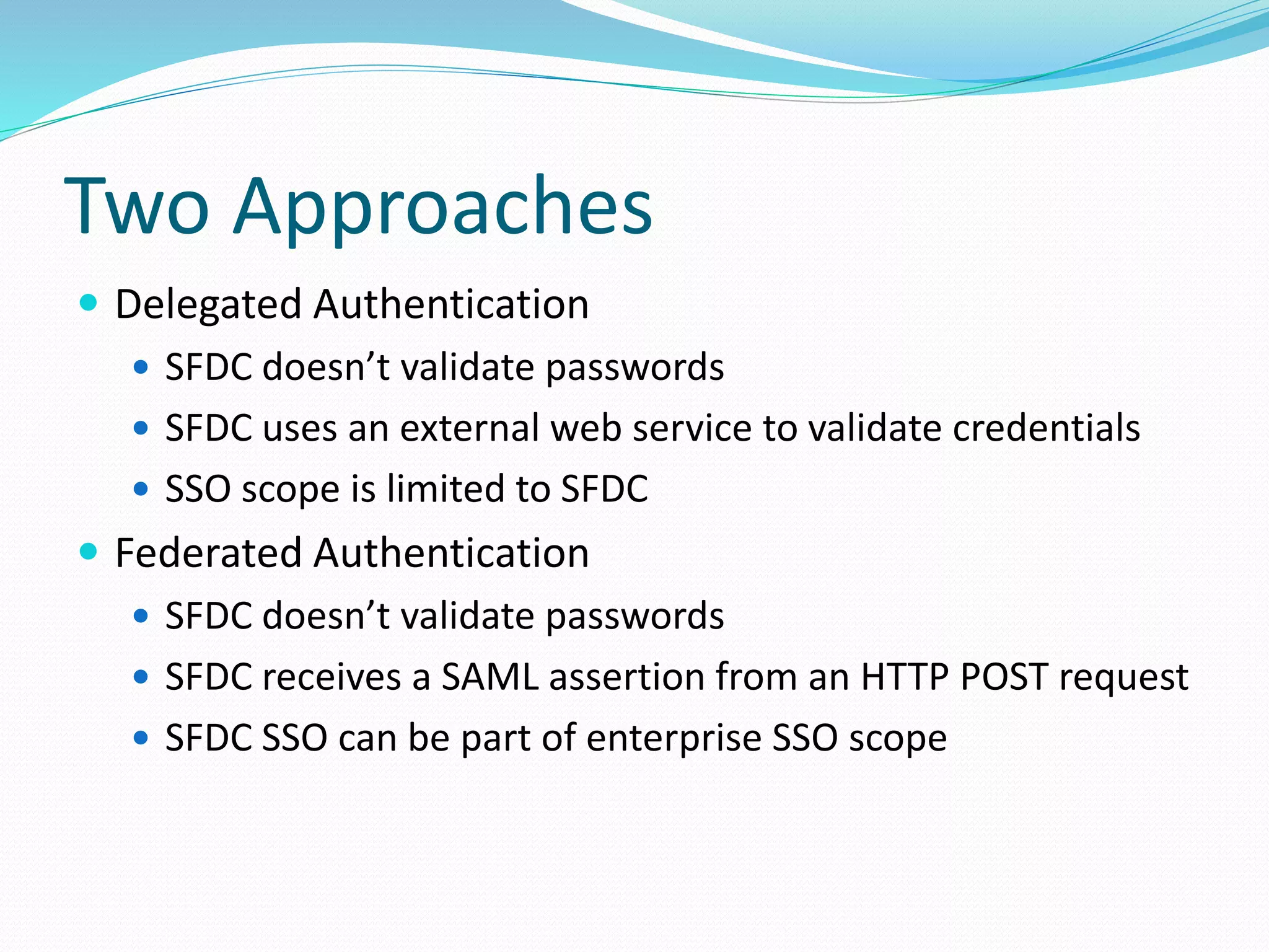 SSO with sfdc | PPT
