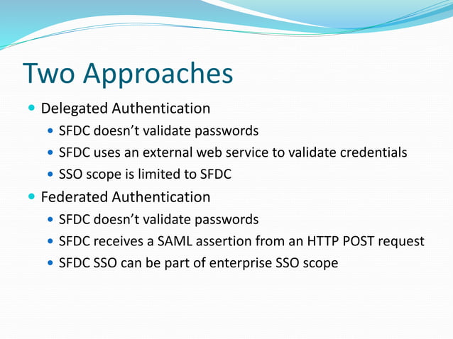 SSO with sfdc | PPT