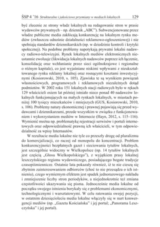 Strukturalne i jakościowe przemiany w mediach lokalnych | PDF