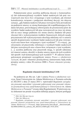 Własność intelektualna w uczelni publicznej (część 2)1 . Casus Uniwersytetu im. Adama ...