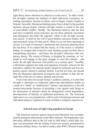 The Morphology of Right Populism in the US and in the EU | PDF