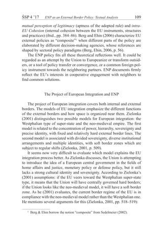 ENP as an External Border Policy: Textual Analysis | PDF