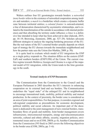 ENP as an External Border Policy: Textual Analysis | PDF
