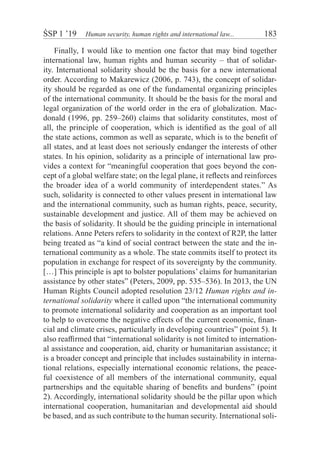 Human security, human rights and international law, and interactions ...