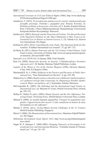 Human security, human rights and international law, and interactions ...