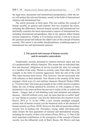 Human security, human rights and international law, and interactions ...