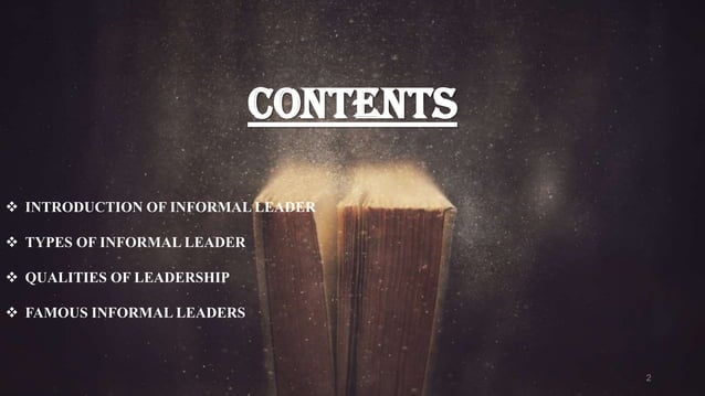 Qualities of Informal Leadership | PPT