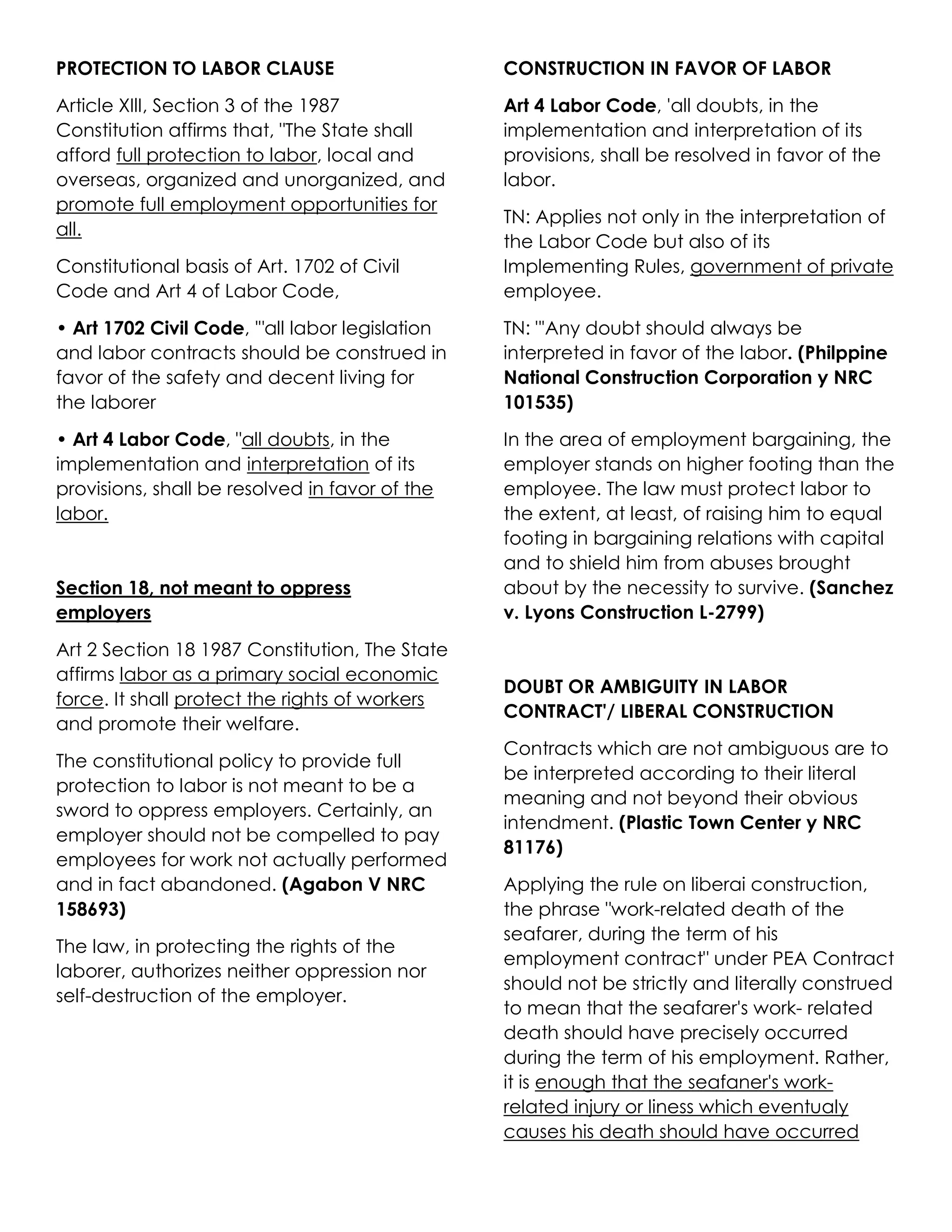 GE SSP - Labor Law Part One - Philippines | PDF