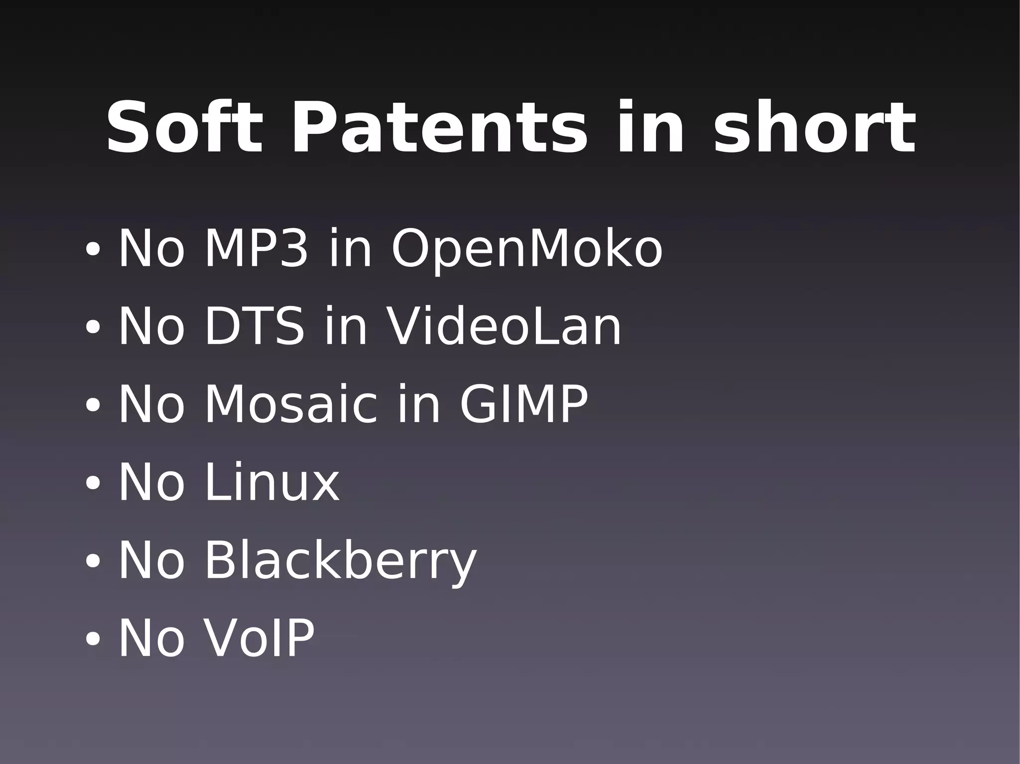 Stop Software Patents 25C3 | PDF