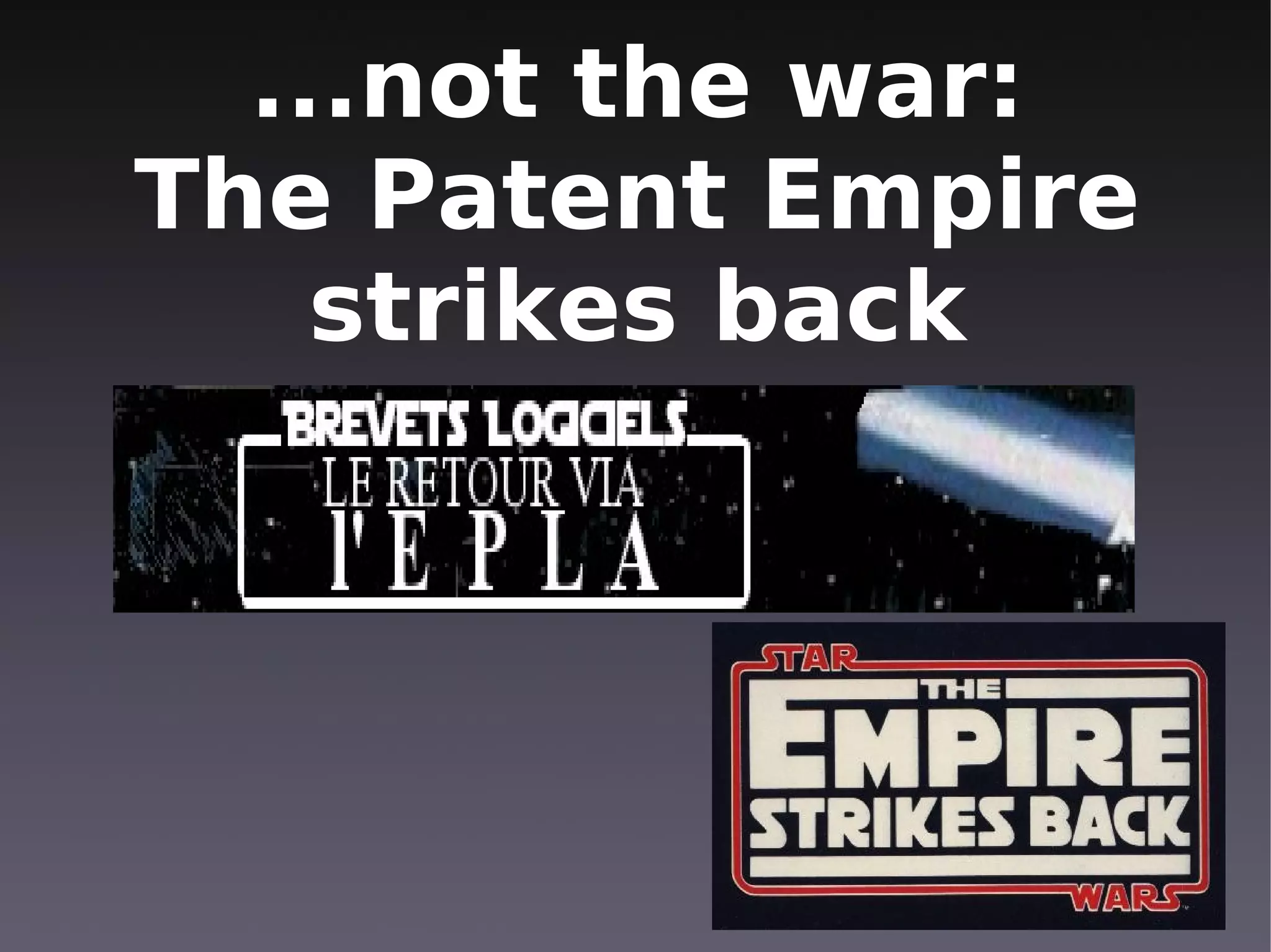 Stop Software Patents 25C3 | PDF