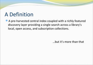 What Publishers Need to Know About Web Scale Discovery | PPT