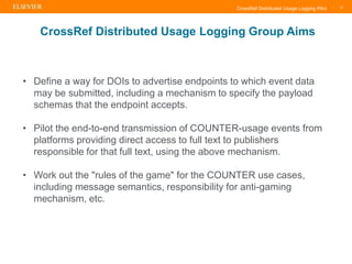 CrossRef Distributed Usage Logging Pilot | PPT