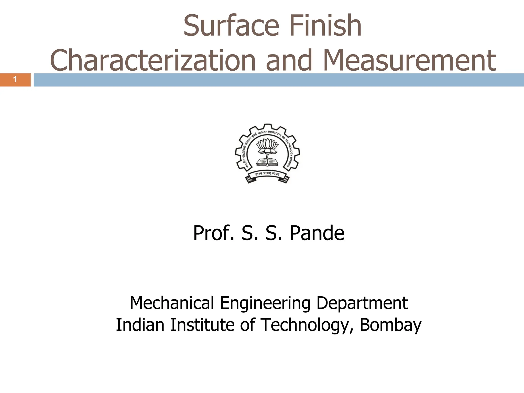 Surface finish characterization and measurement | PDF