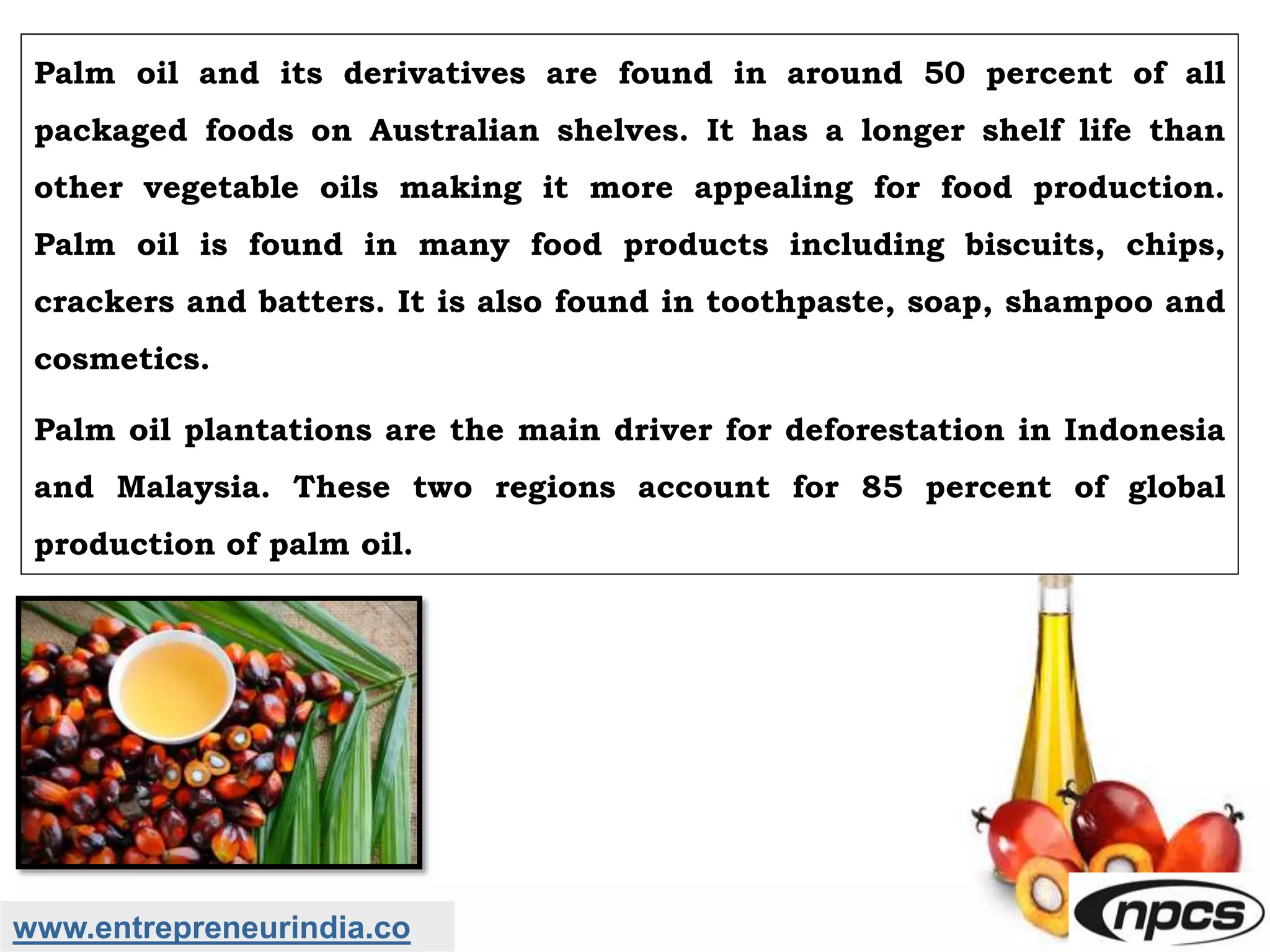 Palm Oil Production and Processing Industry | PPTX