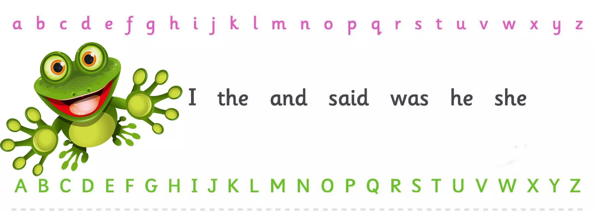 Lower and upper case letters of the alphabet plus SSP Green Level ...