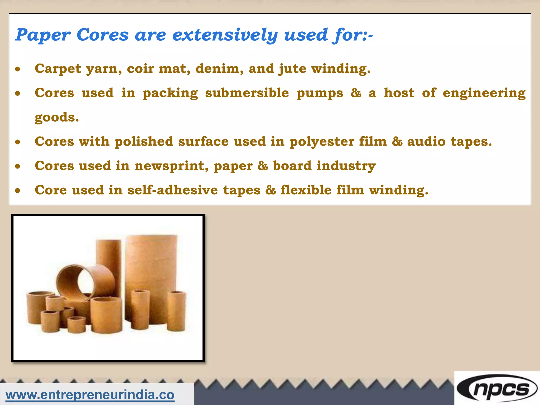 Paper Core Manufacturing Industry. Business Ideas in Paper Packaging ...