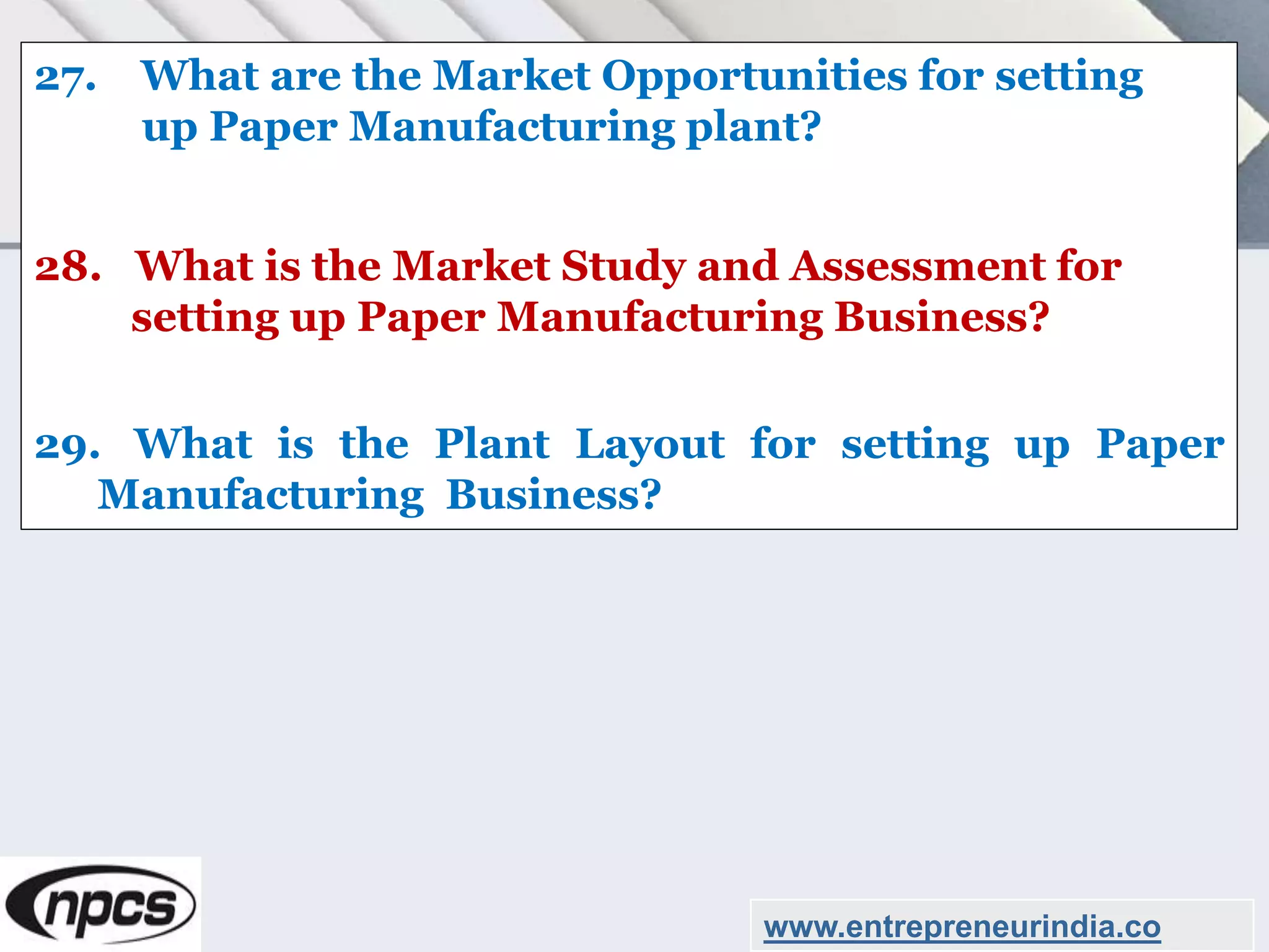 Paper Manufacturing Industry | PPTX