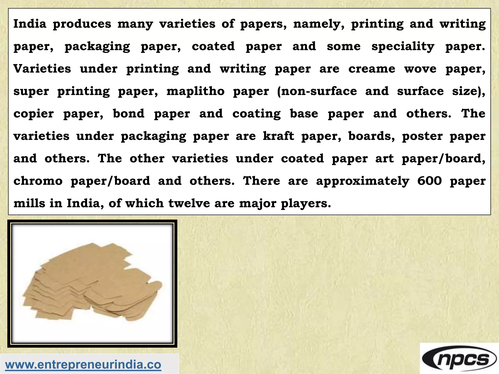 Paper, Pulp and Paperboard Production from Bamboo | PPTX