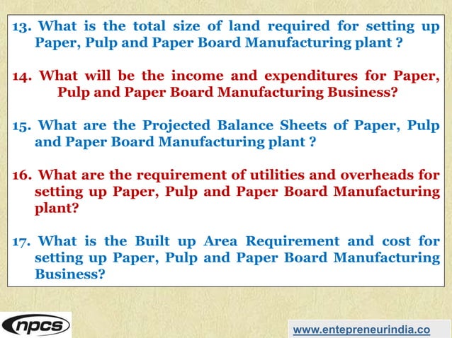 Paper, Pulp and Paperboard Production from Bamboo | PPTX | Woodworking ...