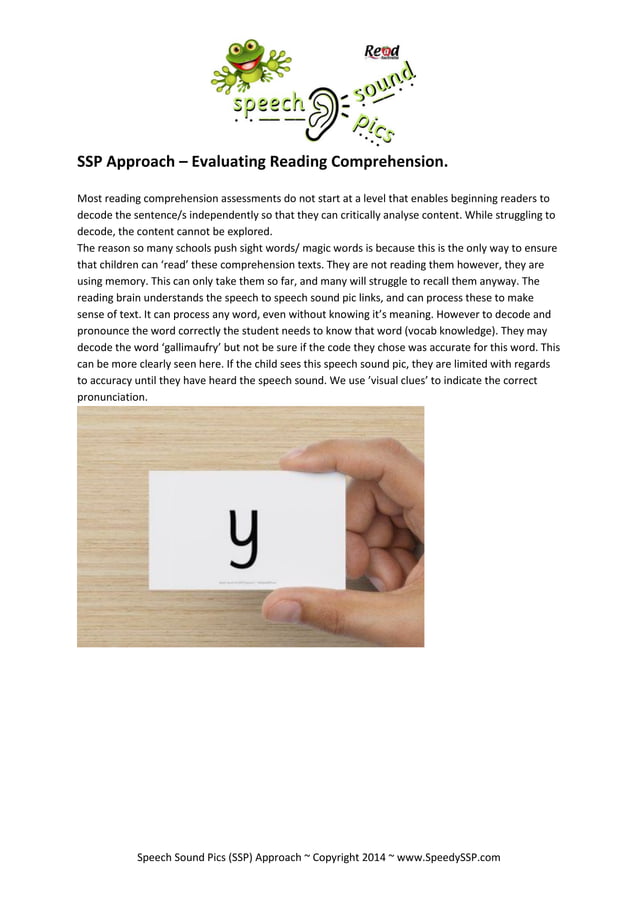 SSP Approach - Assessing Reading Comprehension - BURT Reading Test | PDF