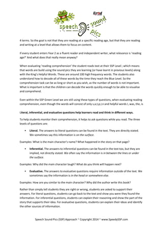 SSP Approach - Assessing Reading Comprehension - BURT Reading Test | PDF