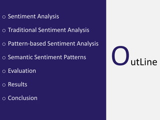 Semantic Patterns for Sentiment Analysis of Twitter | PPT