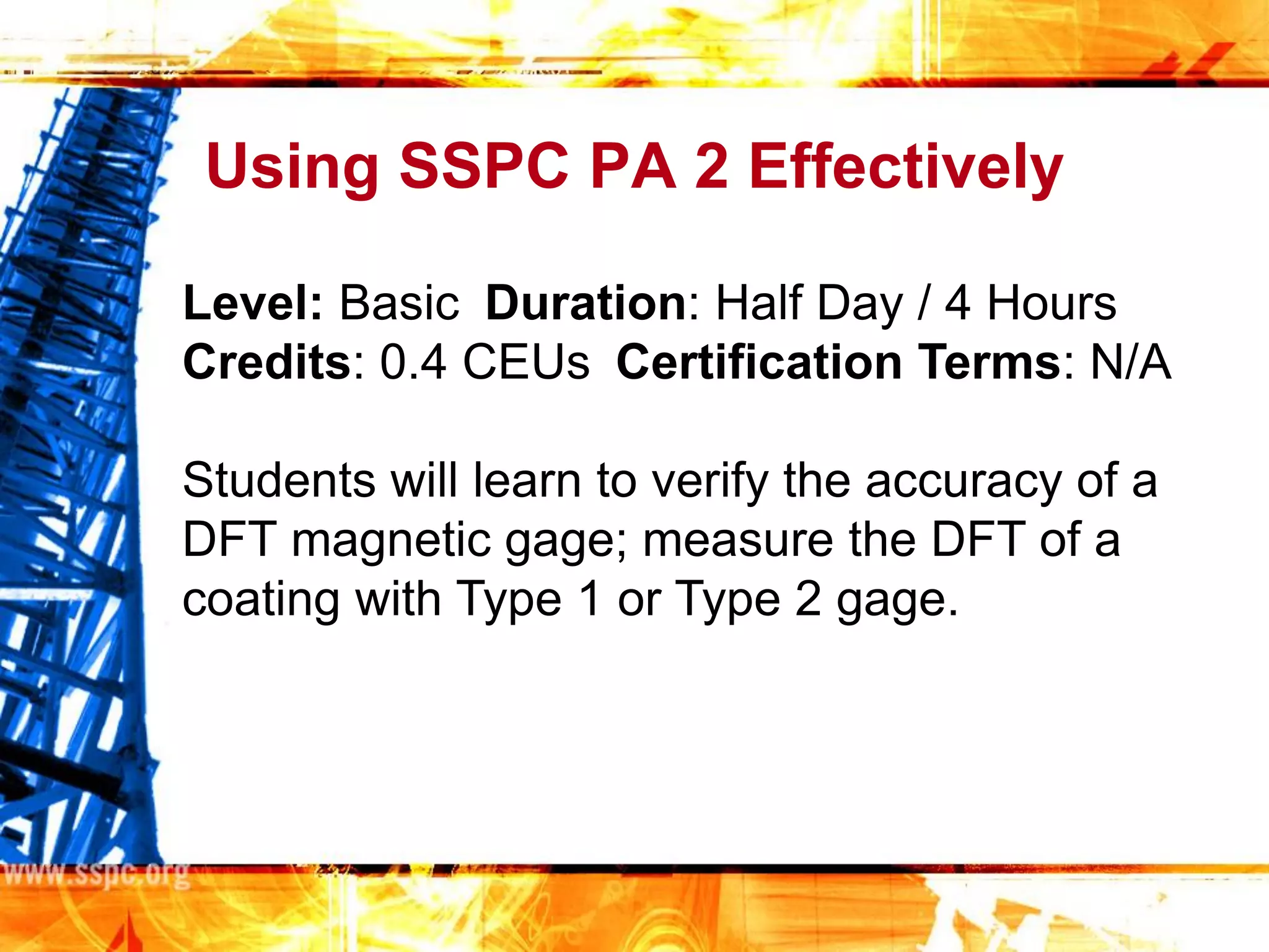 SSPC training and certification | PDF