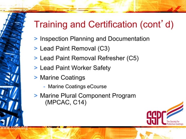 SSPC training and certification | PDF | Civil Engineering Industry ...