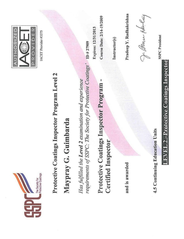 RESUME OF QAQC INSPECTOR COATING/PAINTING AND INSULATION | PDF