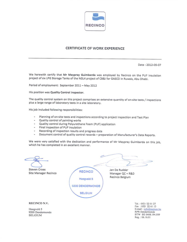 RESUME OF QAQC INSPECTOR COATING/PAINTING AND INSULATION | PDF