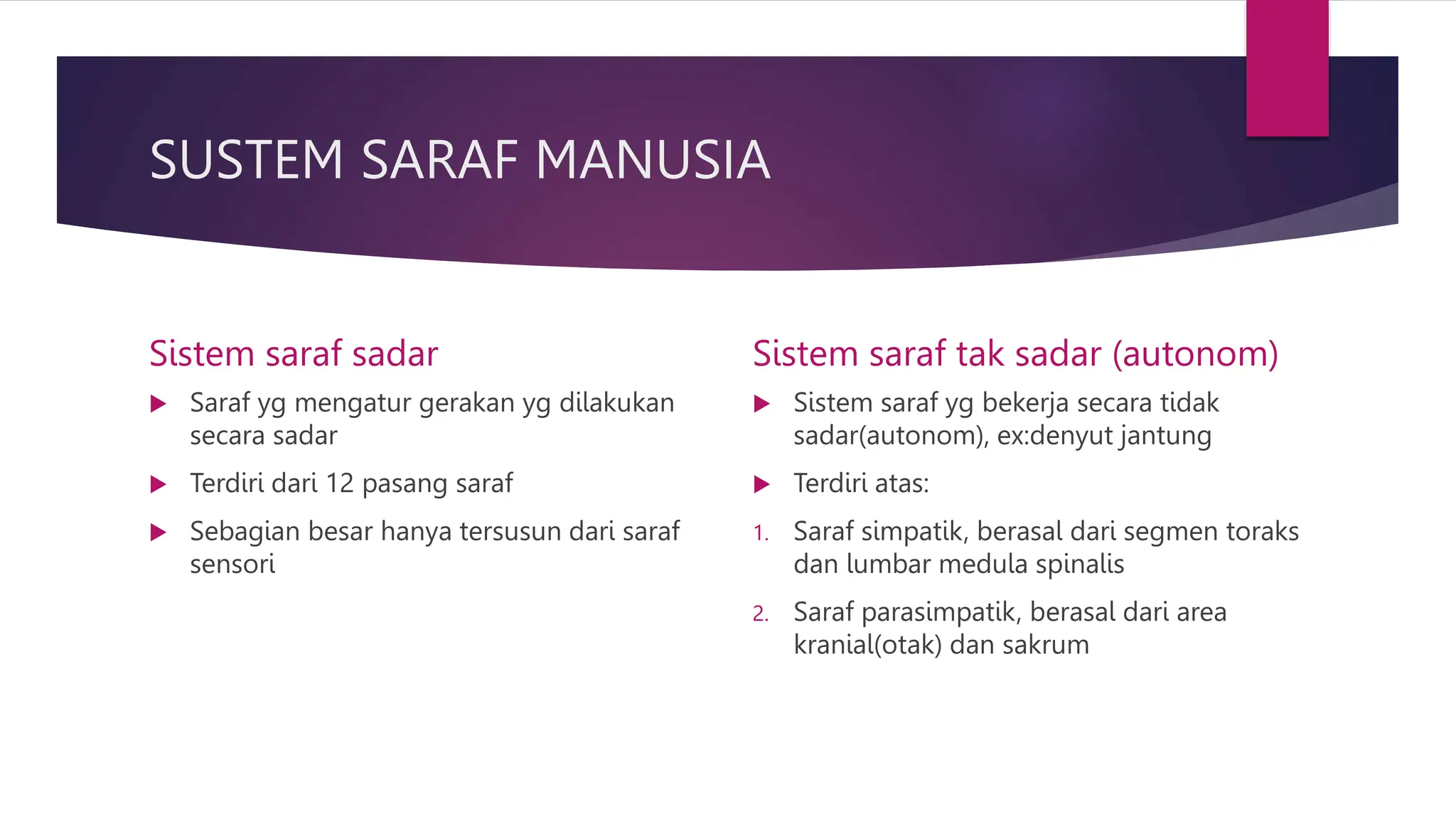 Sistem saraf pusat saraf tepi mapel biologi. pptx | PPT