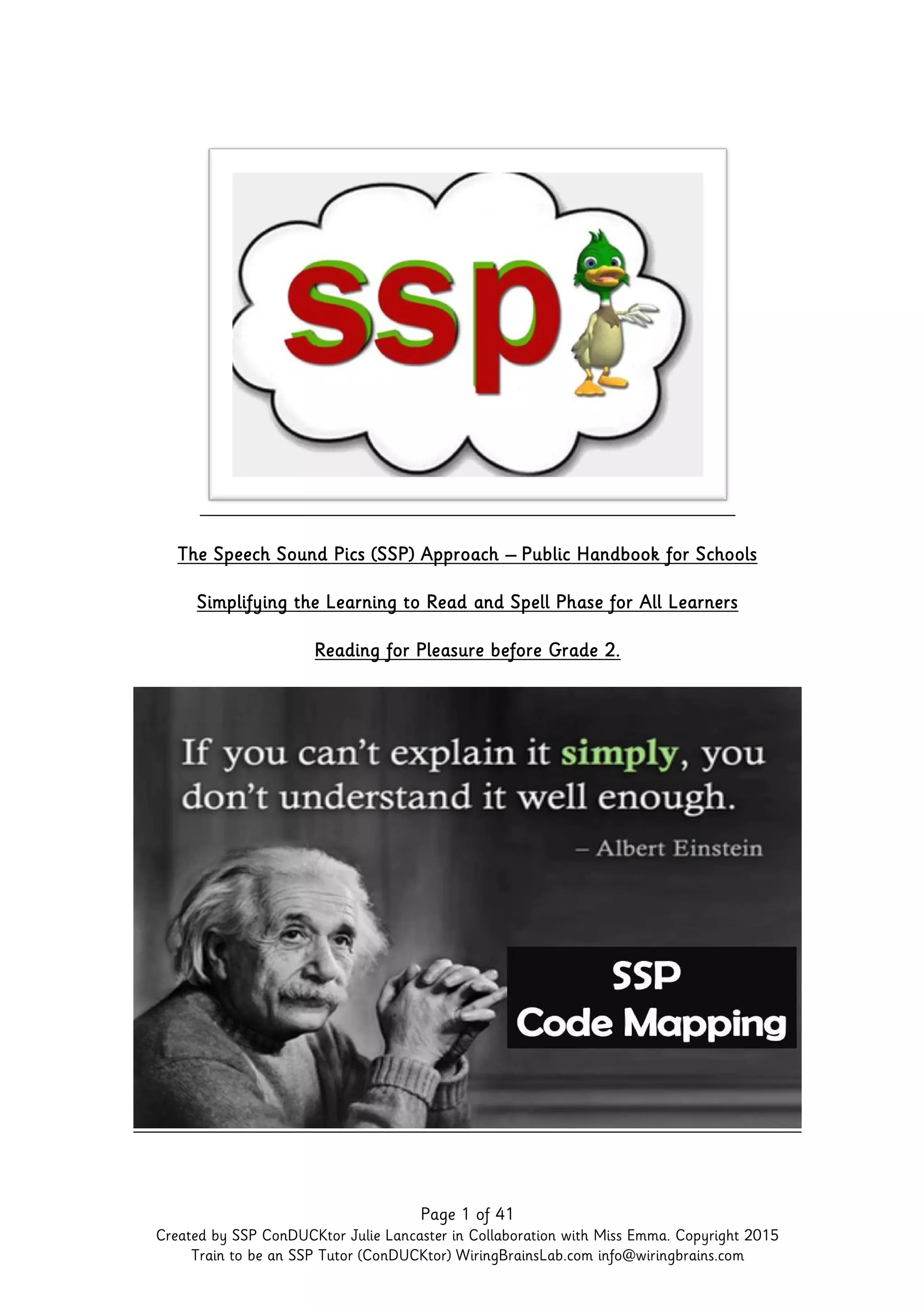 Speech Sound Pics (SSP) Overview for Schools Doc October 2015 . | PDF