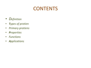 Macromolecular structure and biological function of primary protiens | PPT