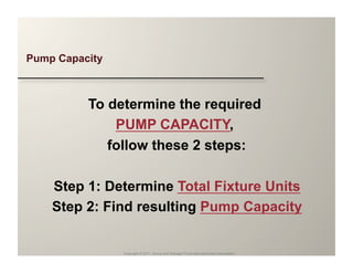 SSPMA Sump & Sewage Pump Sizing | PPT