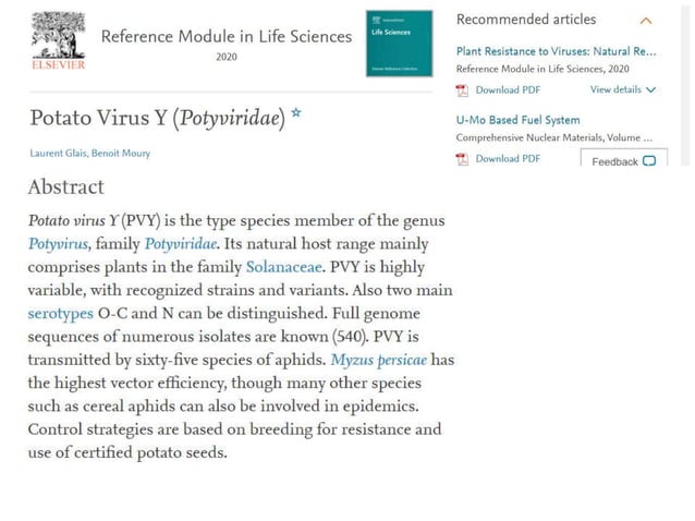 Potato virus Y (PVY) | PPTX