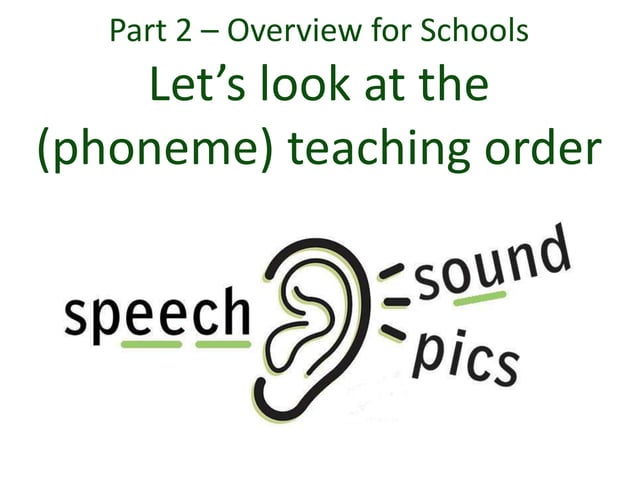 Teaching order of Phonemes- SSP Overview Part 2 - Speech Sound Pics ...