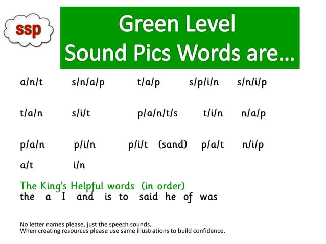SSP Phonics - Green Level SPEEDY Decoding Practice | PPT