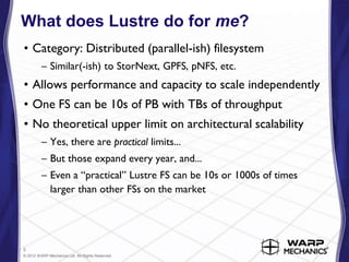 Lustre+ZFS:Reliable/Scalable Storage | PPT