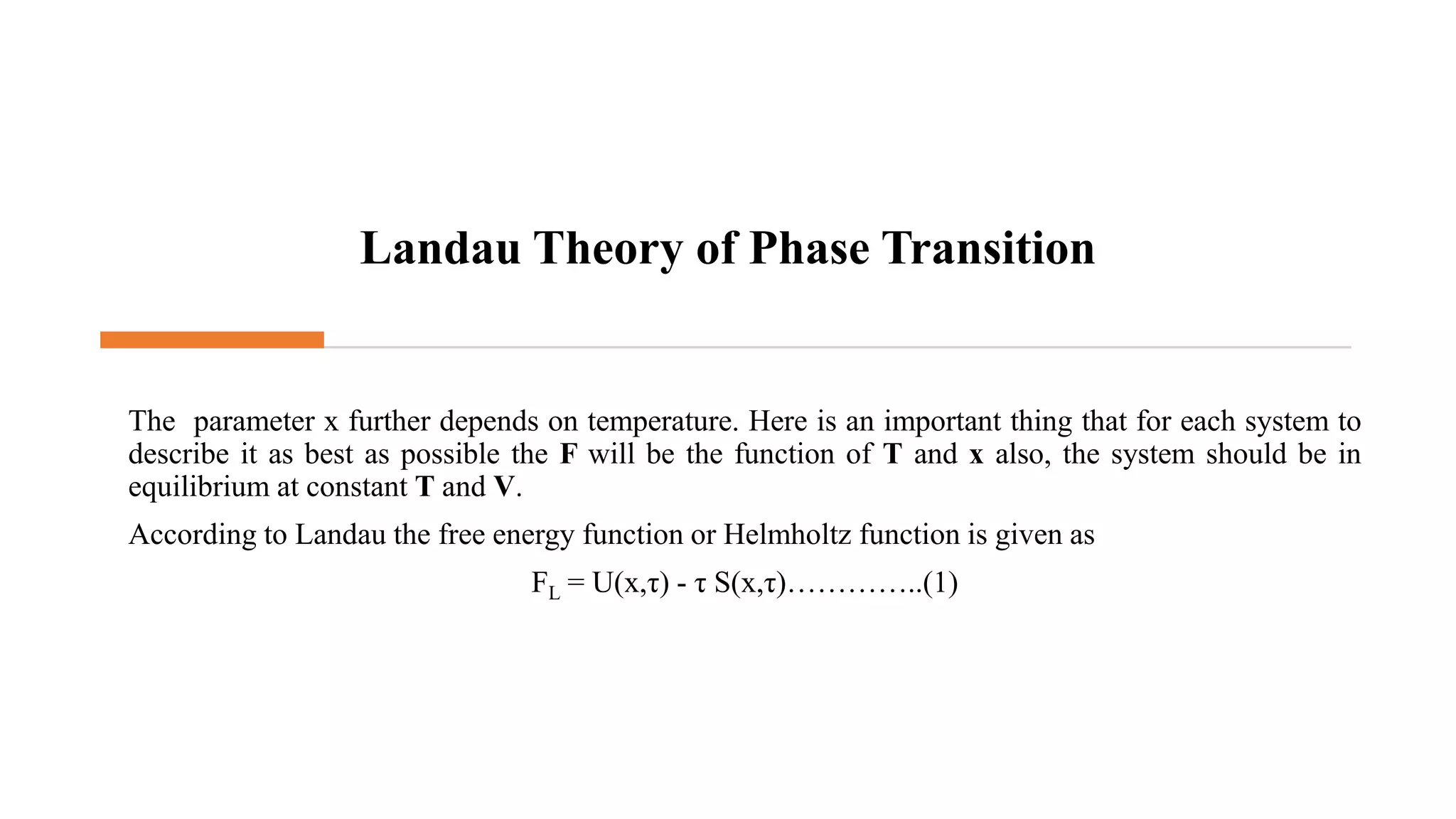 1st AND 2nd ORDER PHASE TRANSITION | PPTX