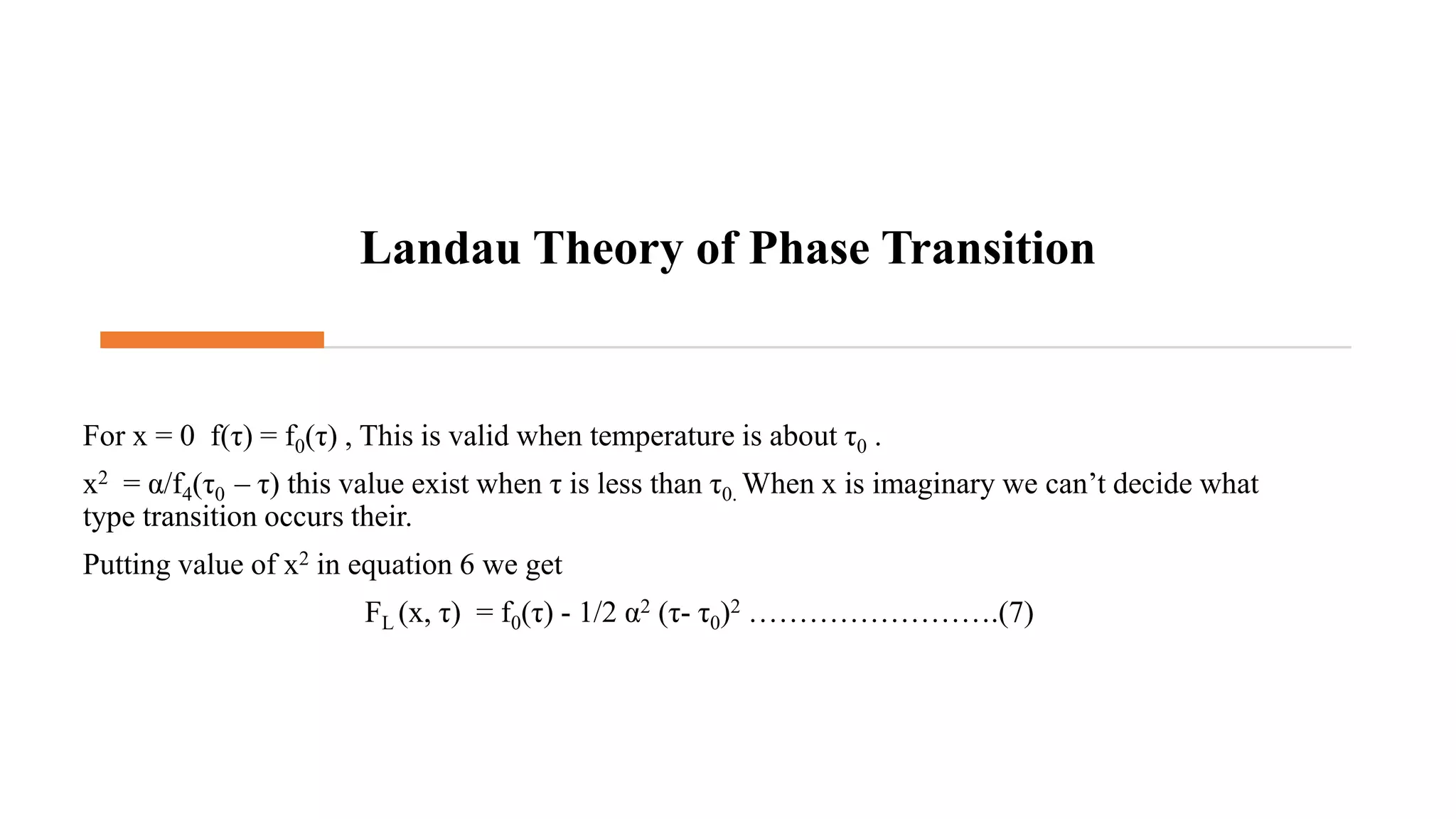 1st AND 2nd ORDER PHASE TRANSITION | PPTX