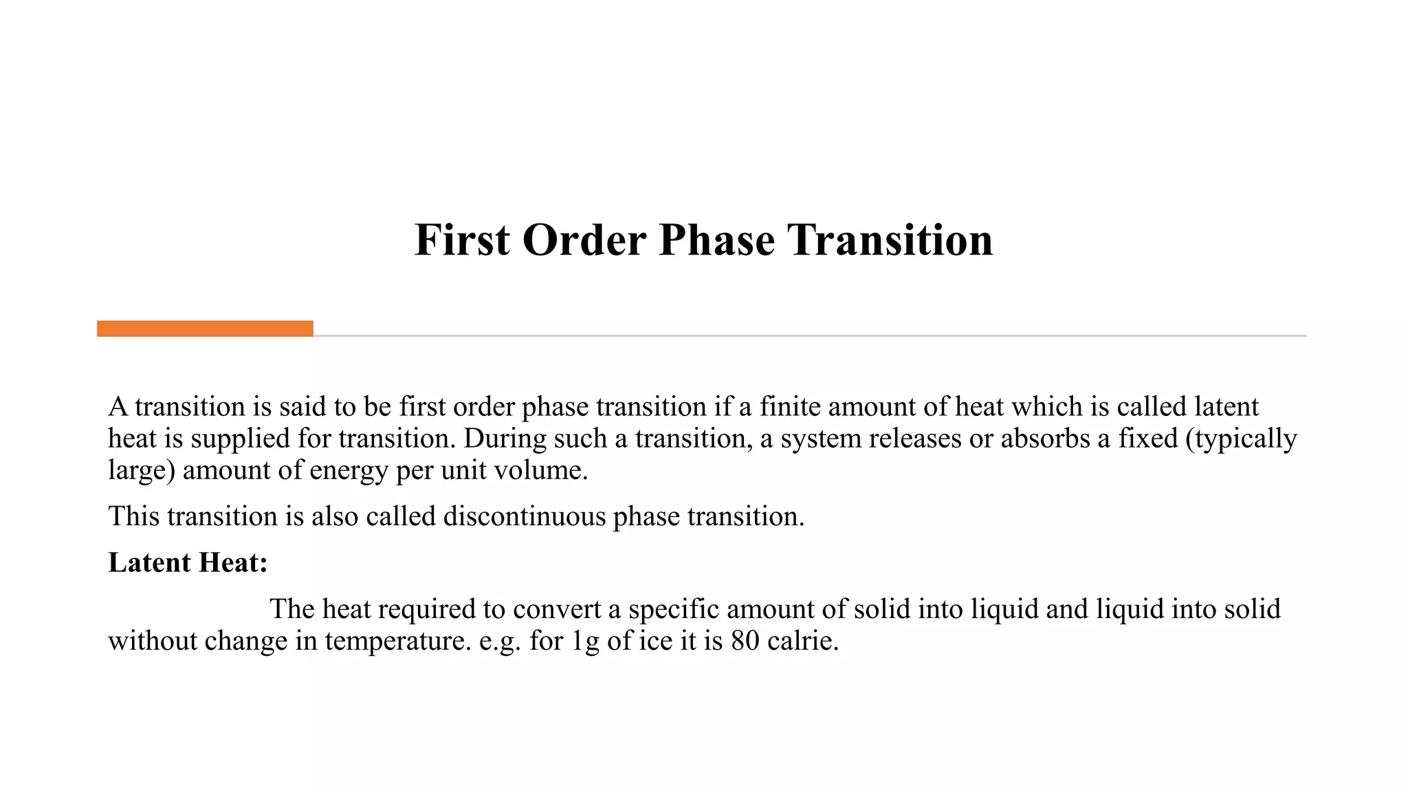 1st AND 2nd ORDER PHASE TRANSITION | PPTX