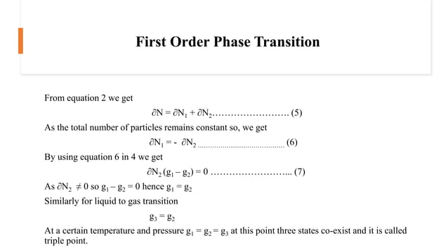 1st AND 2nd ORDER PHASE TRANSITION | PPTX | Physics | Science