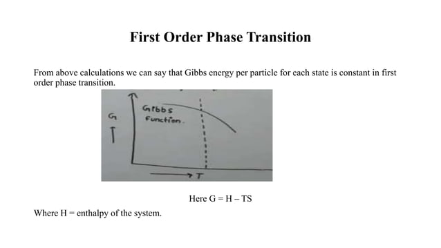 1st AND 2nd ORDER PHASE TRANSITION | PPTX | Physics | Science